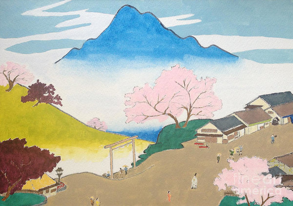 Japan art and Shinto: Mountains in blue, Buddhism, and Kami – Modern ...